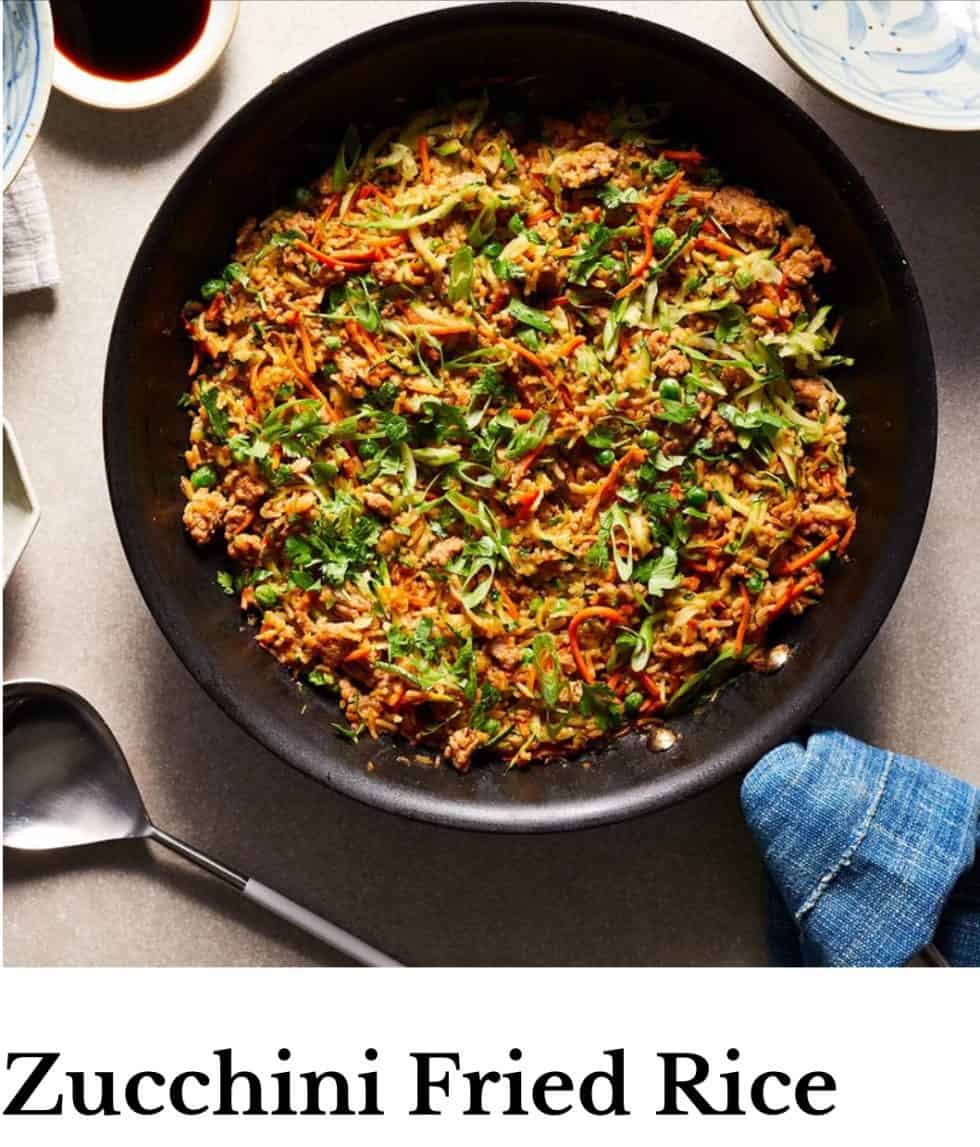 Zucchini Fried Rice serves 4 and takes 25 minutes - Yelm Food Coop