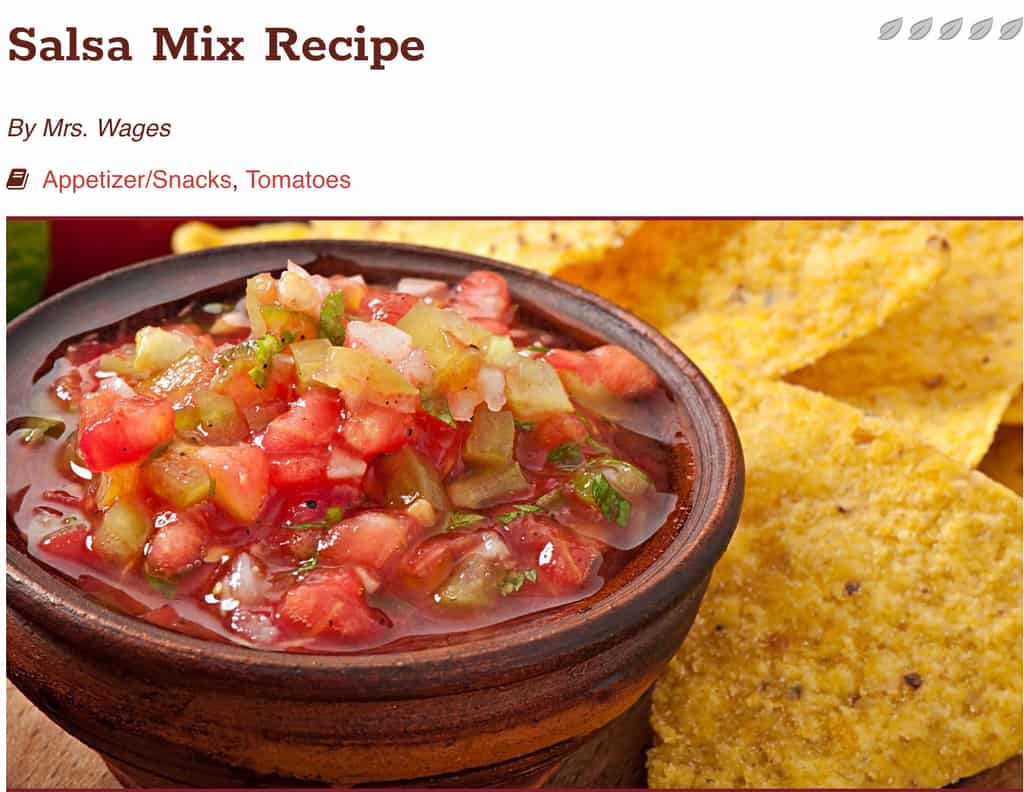 Mrs. Wages Pickle and Salsa Mixes - Yelm Food Coop