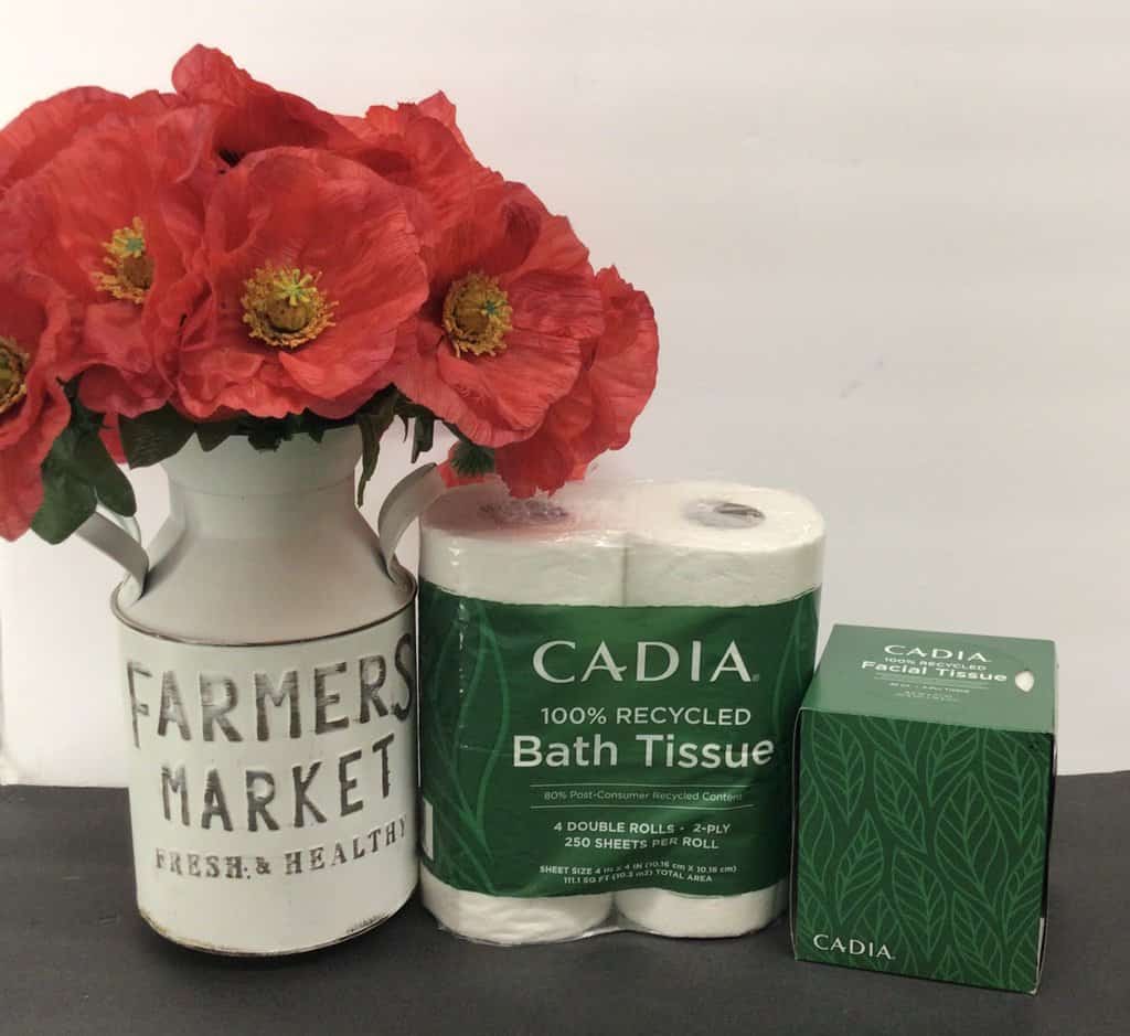 Cadia 100% recycled Bath Tissue and Facial Tissue. - Yelm Food Coop