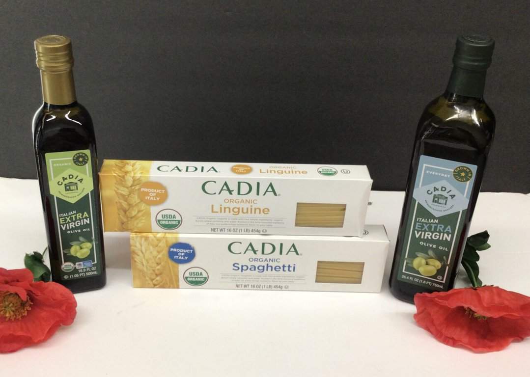 Cadia Organic Linguini and Spaghetti, Organic Italian Extra Virgin ...