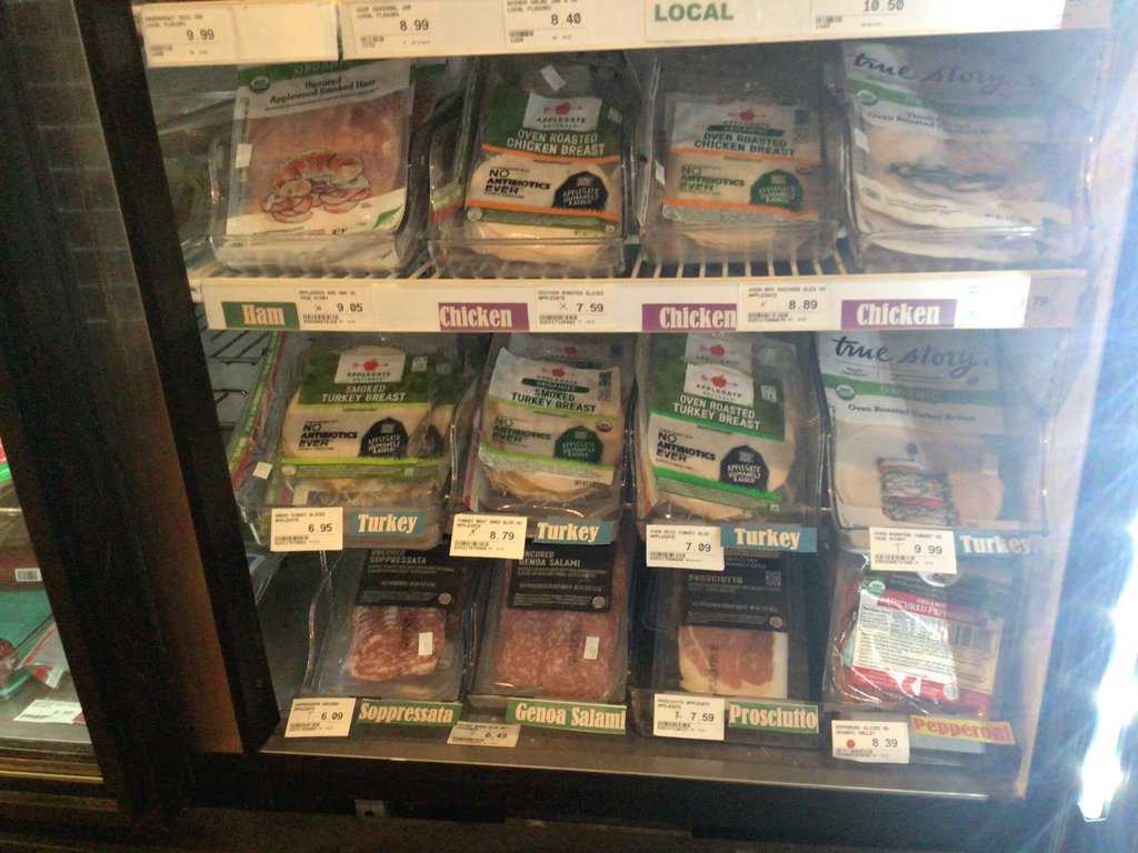 Deli meat signs - Yelm Food Coop