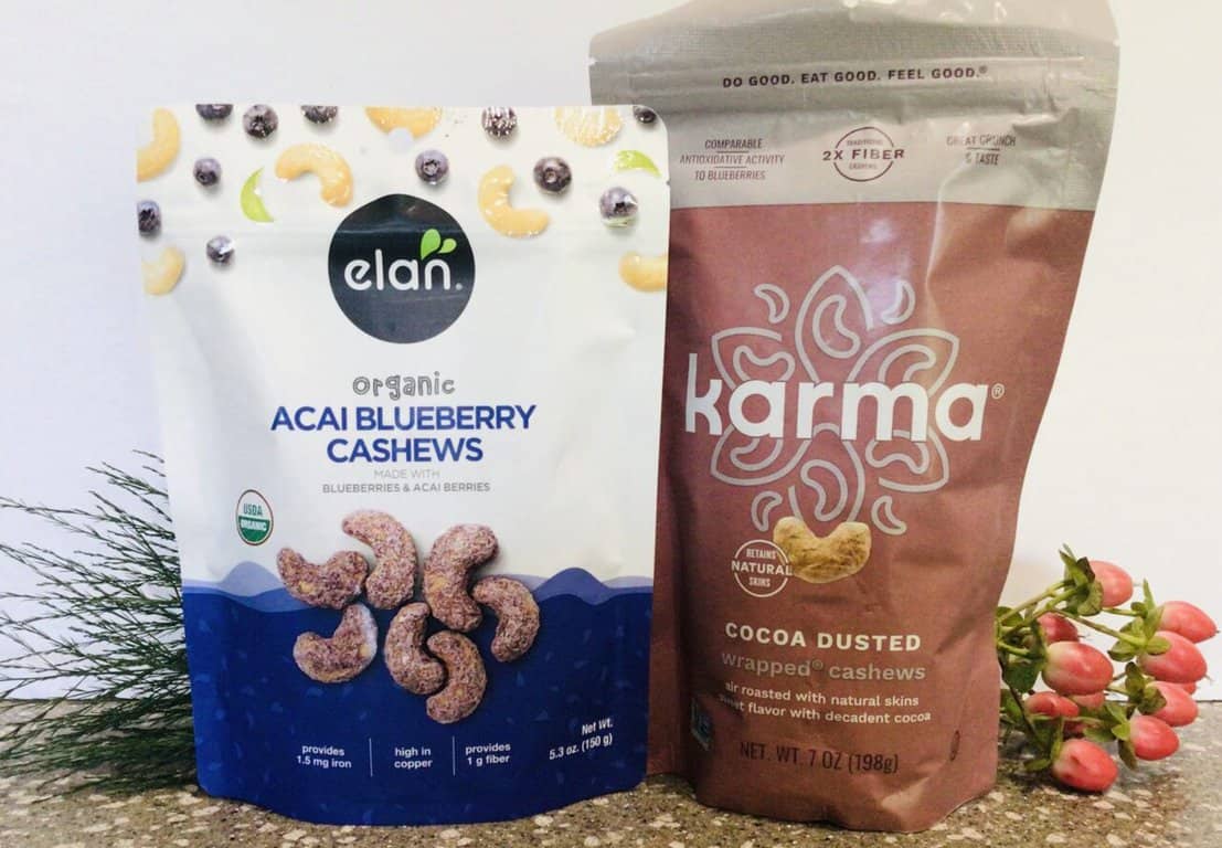 Unreal Quinoa Crispy Chocolate Gems & Elan Açaí Blueberry Cashews ...