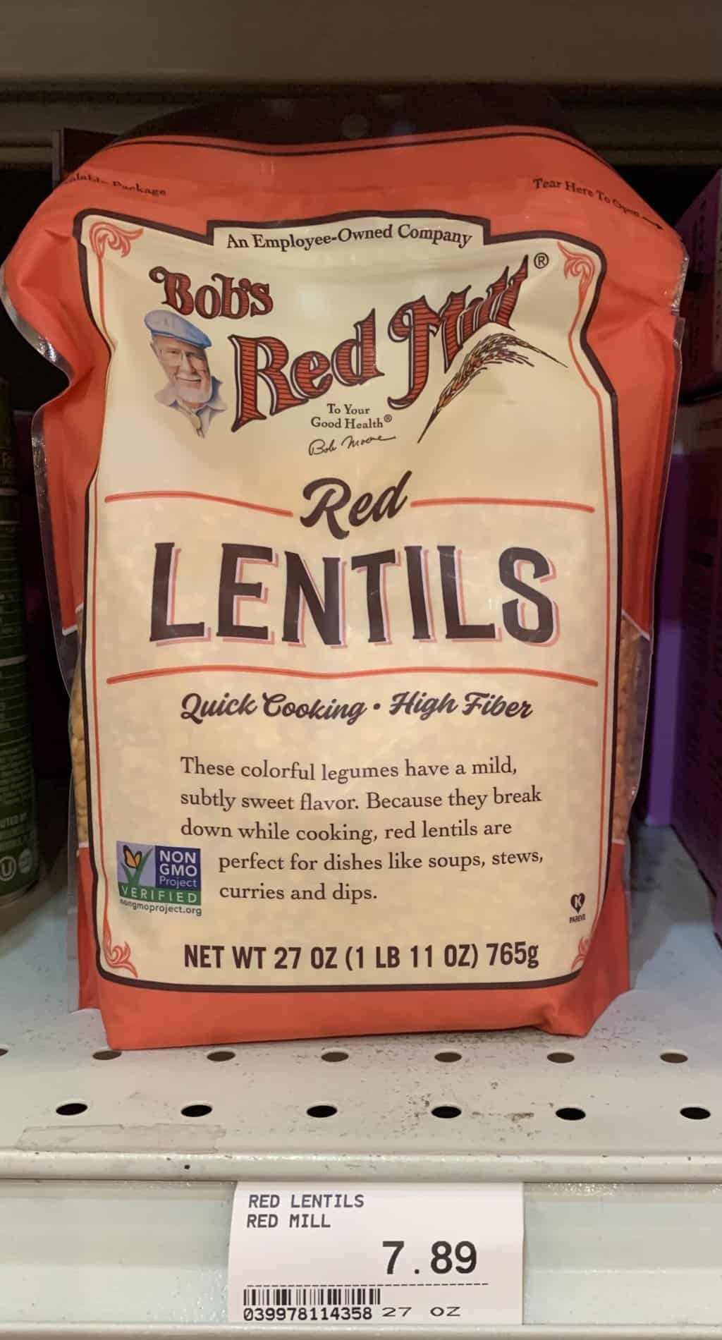 Red Lentils from Bob’s Red Mill. - Yelm Food Coop