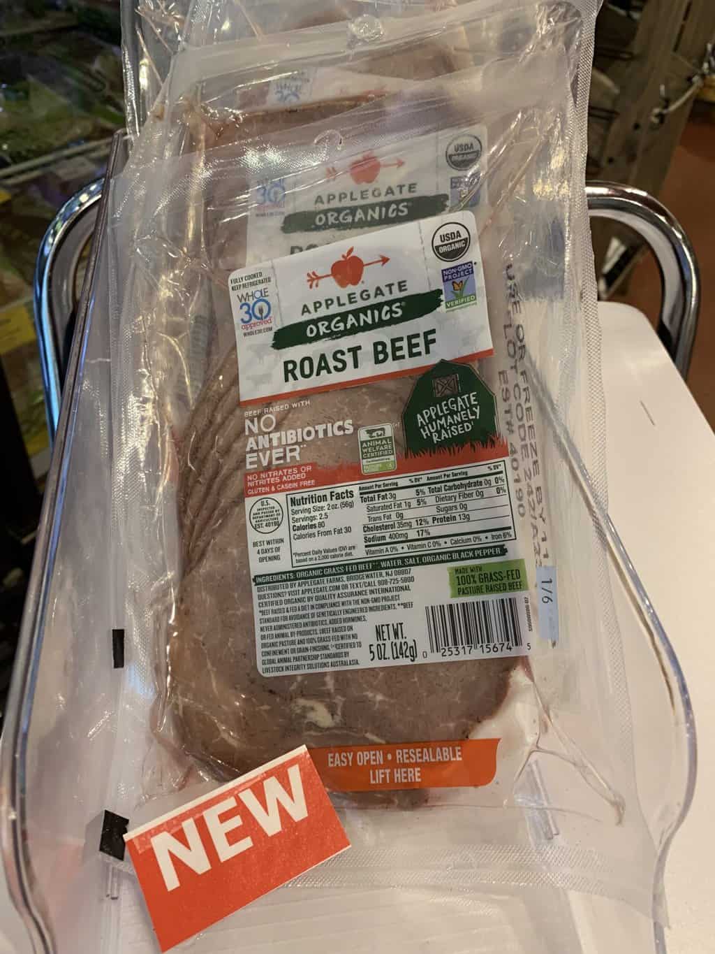 Applegate Organic Roast Beef slices - Yelm Food Coop