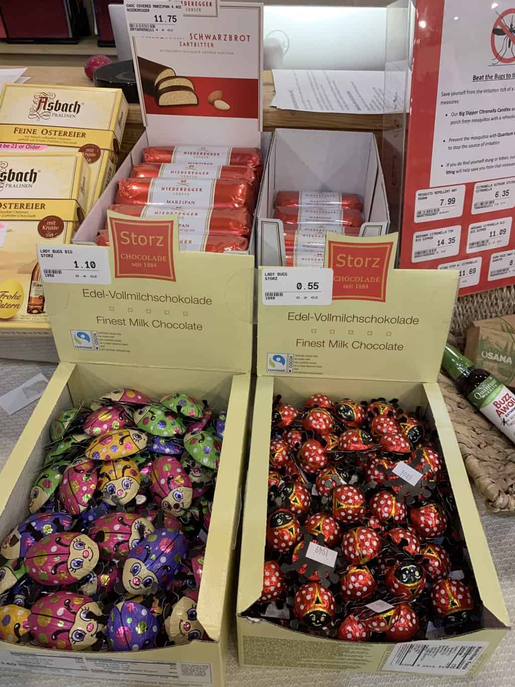 Chocolate Ladybugs & Chocolate Covered Marzipan. - Yelm Food Coop