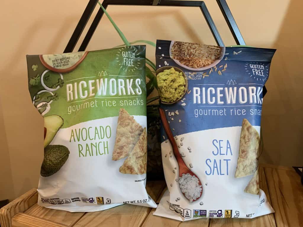Riceworks gourmet rice snacks. Avocado Ranch and Sea Salt. - Yelm Food Coop
