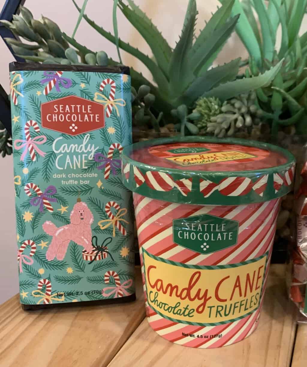 Seattle Chocolates, Candy Cane Dark Chocolate Truffle Bars and Candy ...