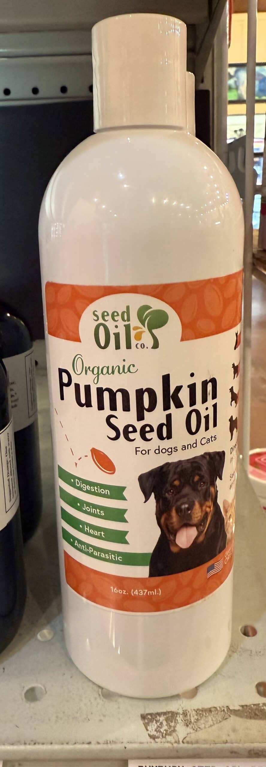 Organic Pumpkin Seed Oil for pets - Yelm Food Coop
