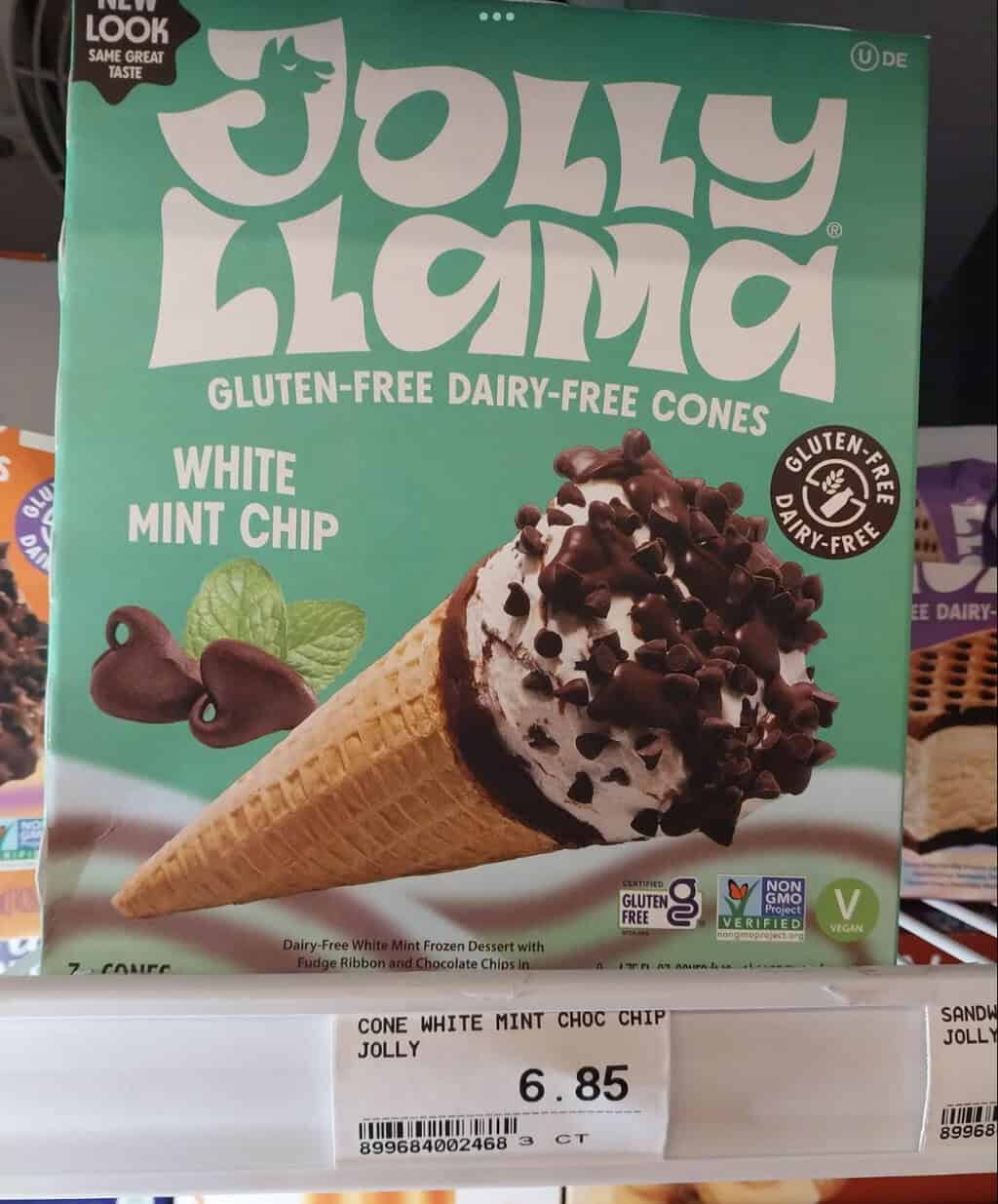 Jolly Llama Dessert Cones - White Mint Chip - Yelm Food Coop