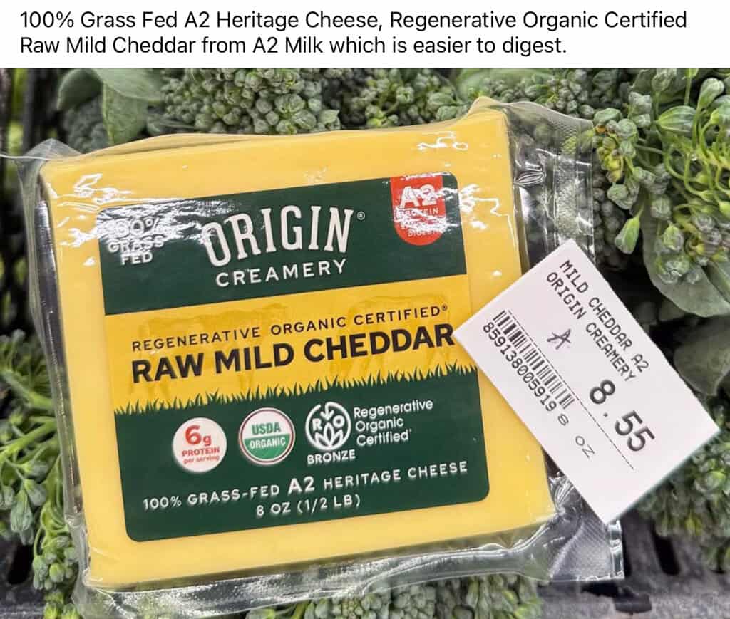 Raw Mild A2 Cheddar Cheese - Yelm Food Coop
