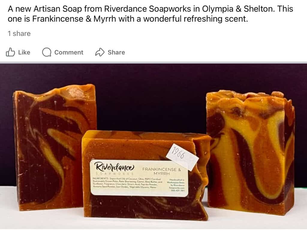 Riverdance Artisan Frankincense & Myrrh Soap - Yelm Food Coop