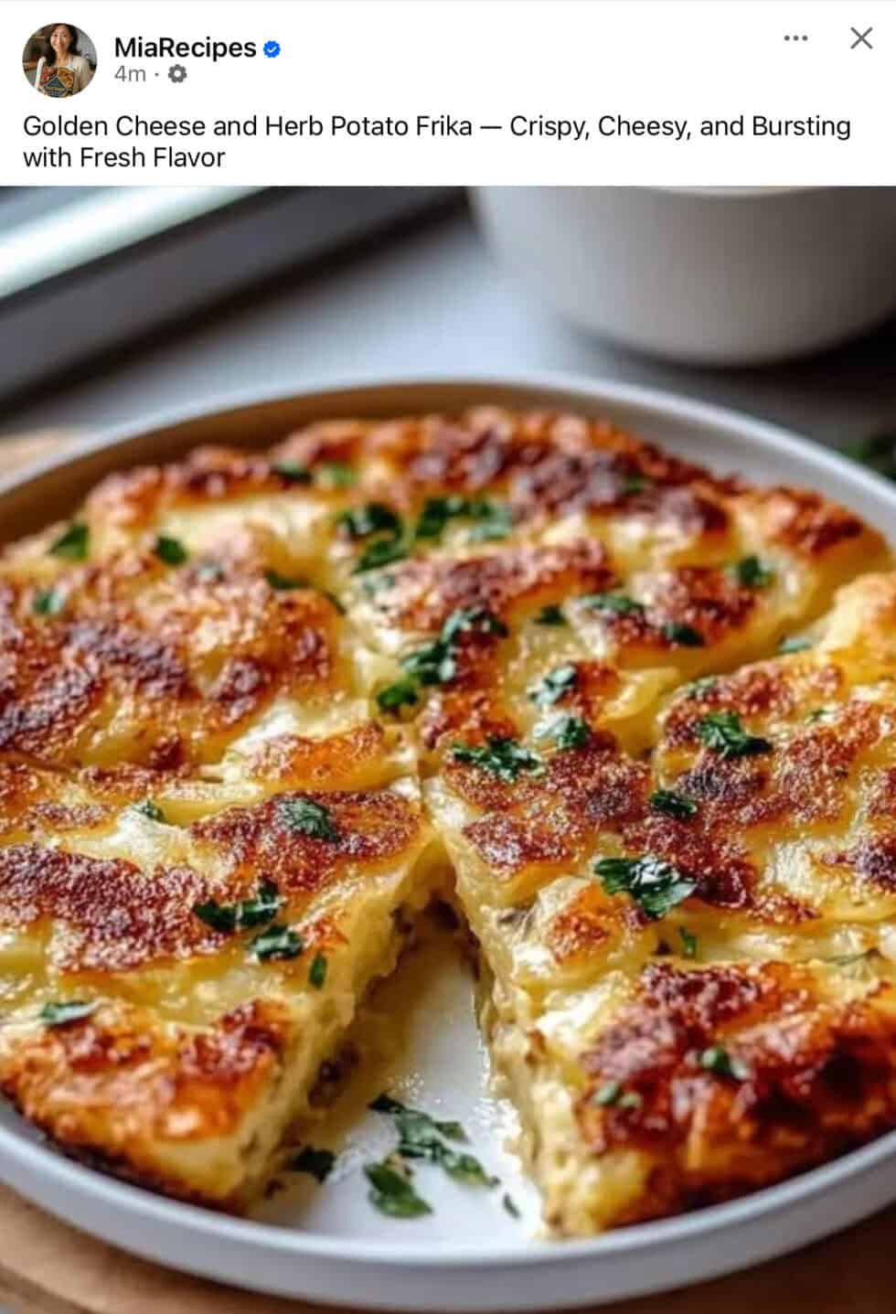 Recipe; Golden Cheese and Herb Potato Frika - Yelm Food Coop